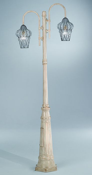 Italian Murano crystal lamp post light | formal designer garden light ...