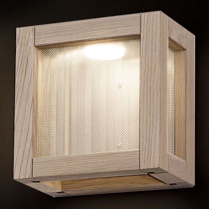 Designer wooden wall light | Modern rustic wall downlight — Italian ...