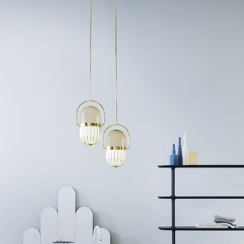 Gold Rustic Caged Ceiling Pendant | Gold Ceiling Pendant Light | Rustic ...