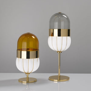 Refined Caged Gold Metal Table Light | Interior Design Table Lamps ...