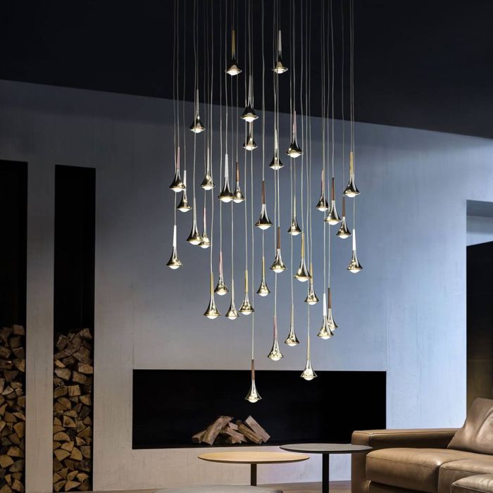 Large designer cluster light | modern Italian statement light — Italian ...