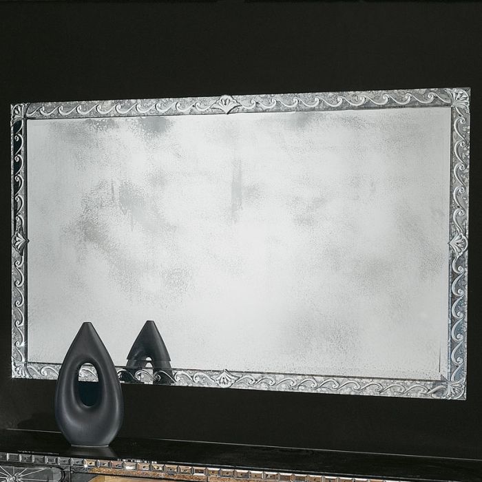 Classic silver-framed mirror | Traditional silver Venetian mirror ...