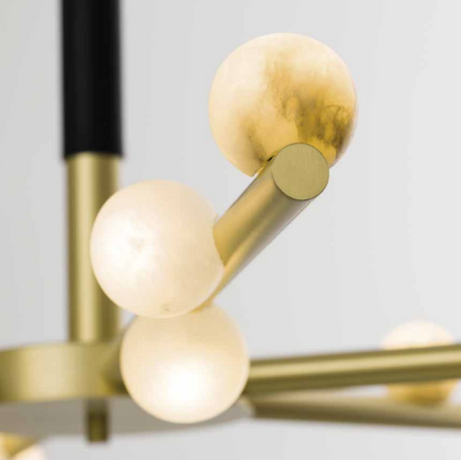 Alabaster Sphere Ceiling Light Flush Mounted — italian-lighting-centre