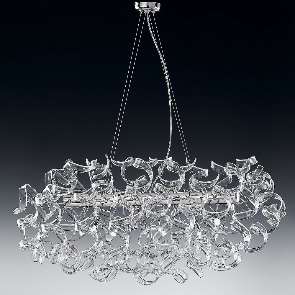 Clear Ribbon Ceiling Light 90cm | Metalluxlight | 206.520.01 — Italian ...