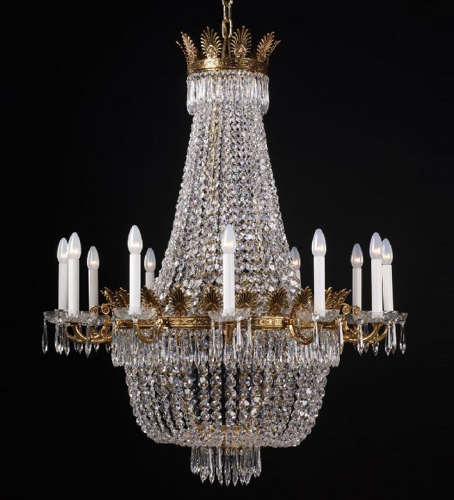 12 Light Empire Style Chandelier by Badari — Italian Lighting