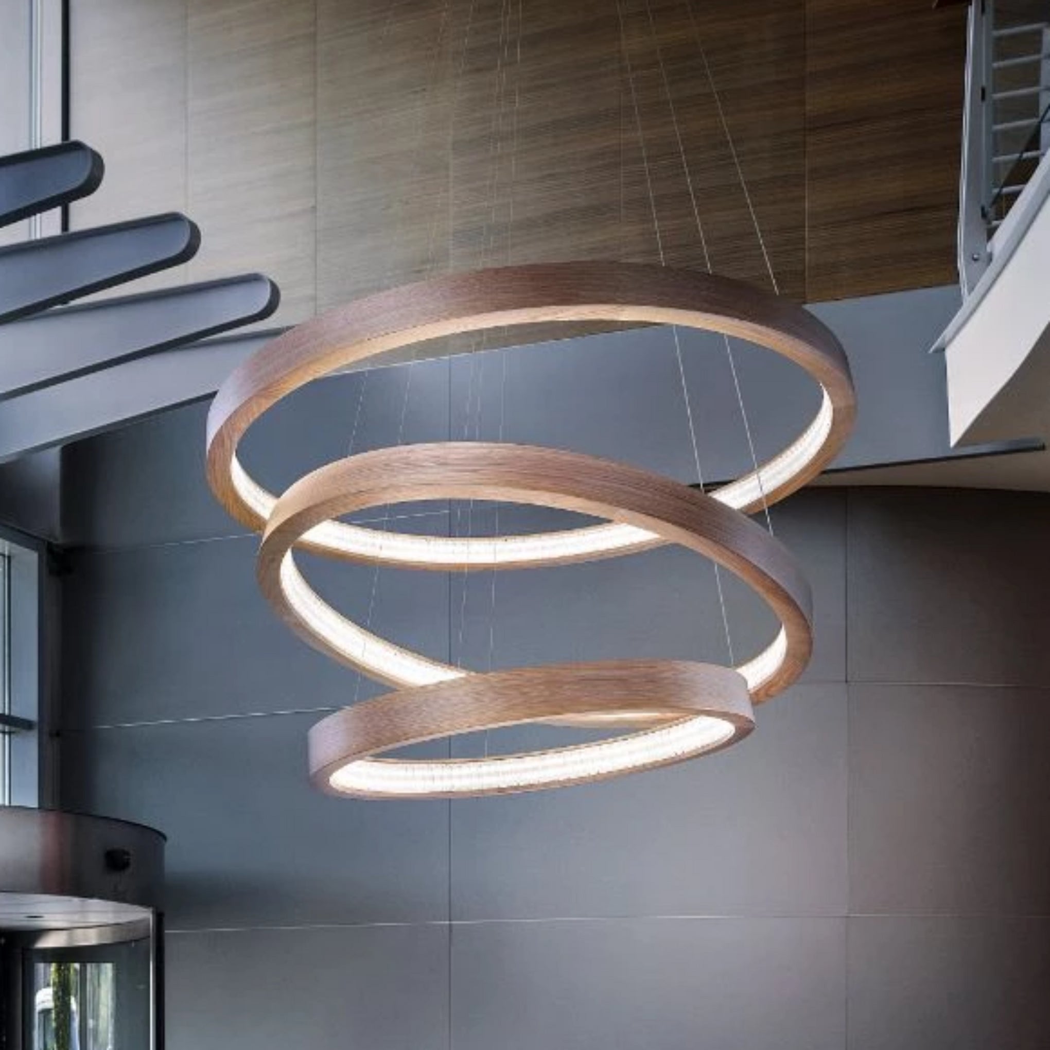Wooden Modern Round Ceiling Pendant — italian-lighting-centre