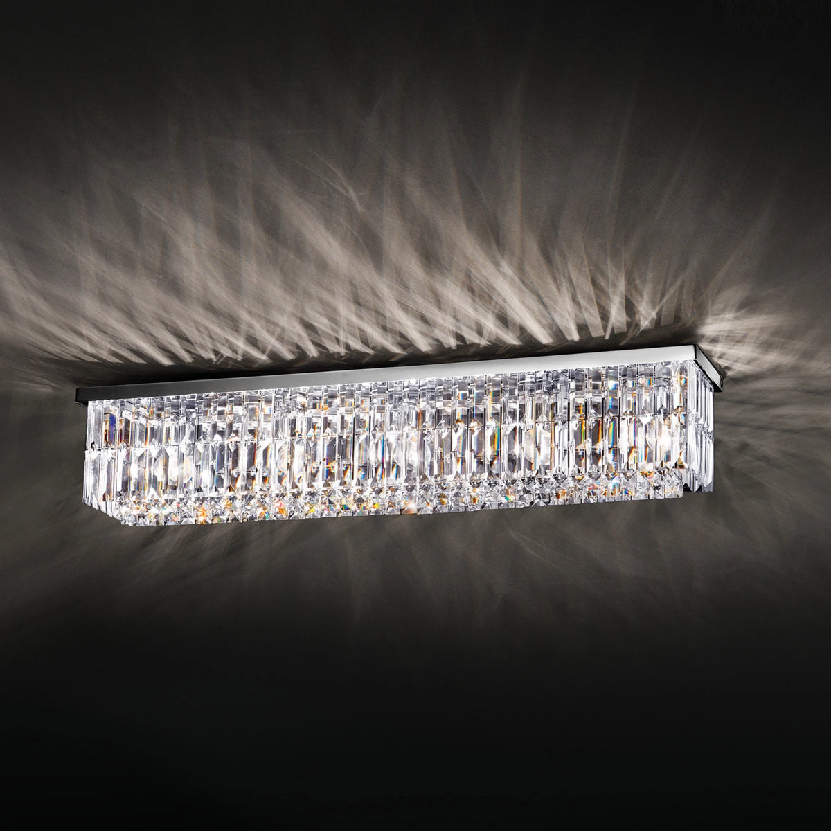 Modern Linear Crystal Ceiling Light — Italian Lighting